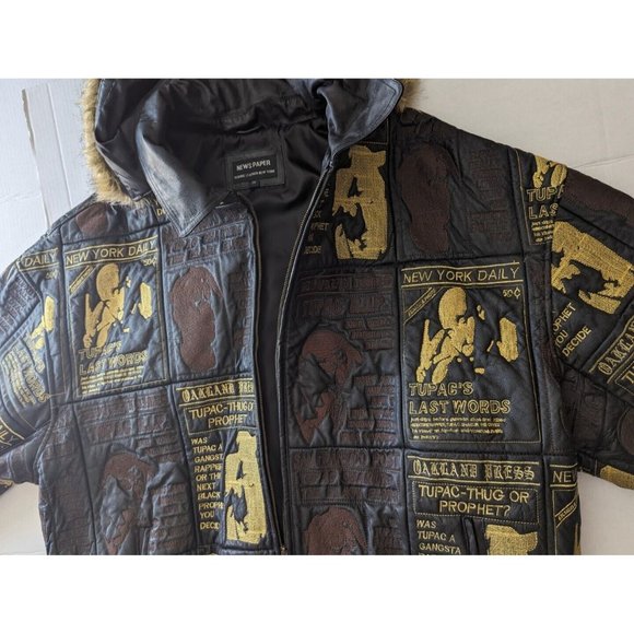 Newspaper | Jackets & Coats | Rare Vtg 9s Newspaper Tupac 2pac Shakur ...